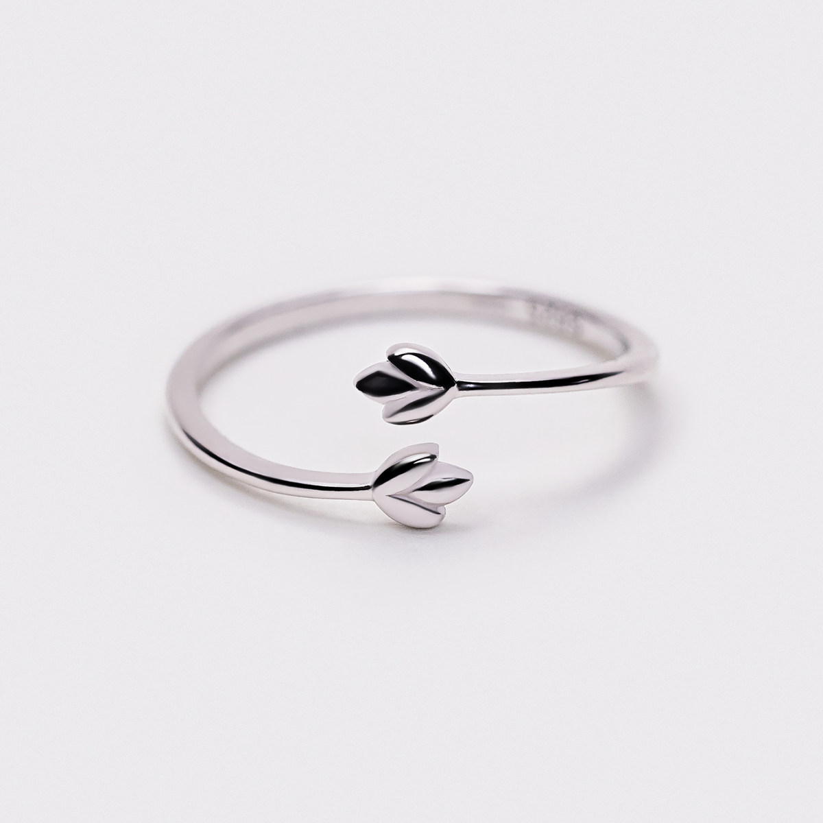 Silver Open Adjustable Leaf Ring – e&e Jewellery