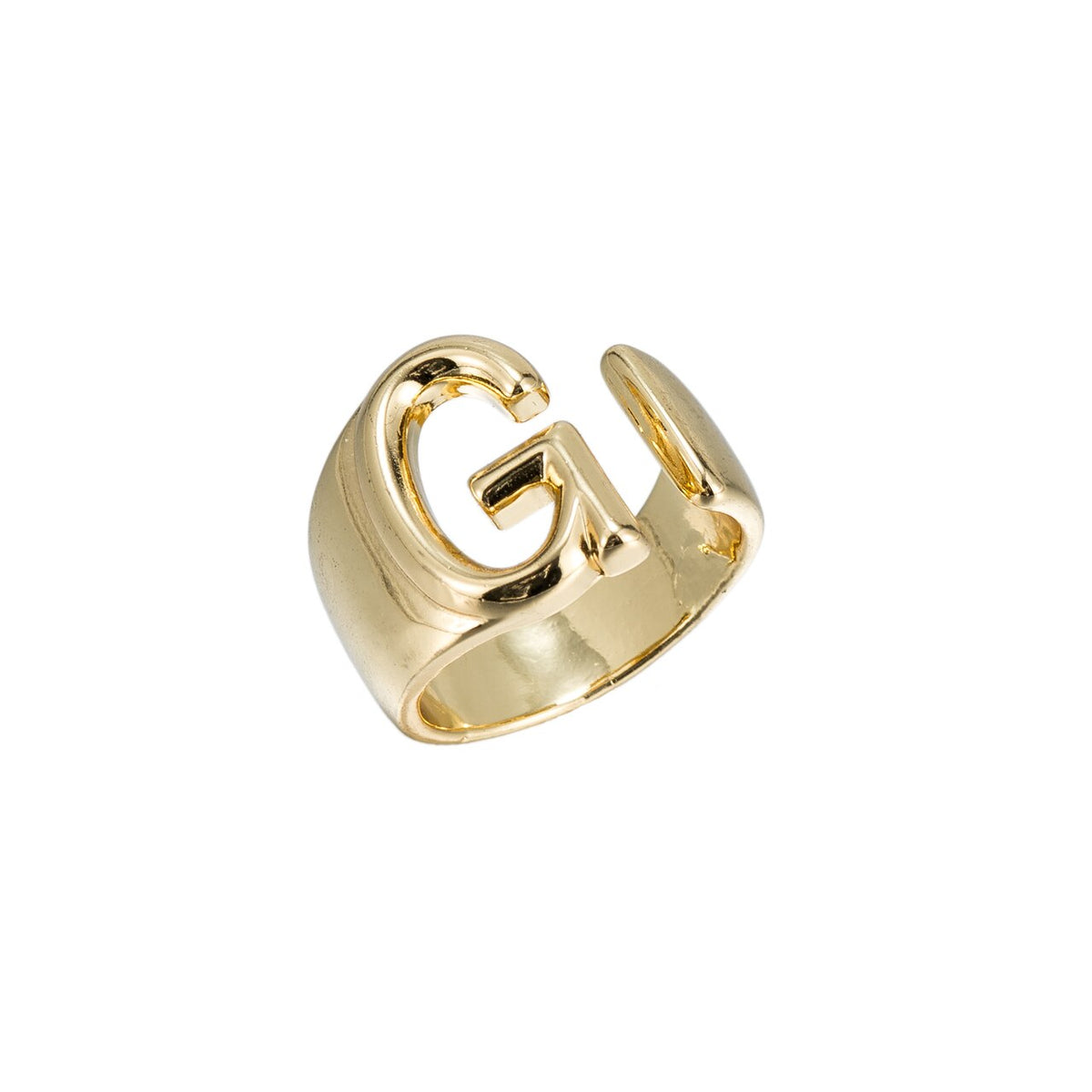 G Adjustable Initial Ring – e&e Jewellery
